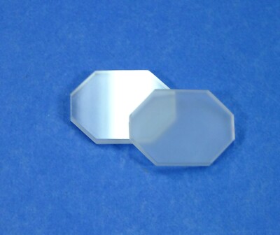 Lot of 2 ea. 1" x 3/4" Optical Diffuser / Mirror Blank Octagonal Shape ...