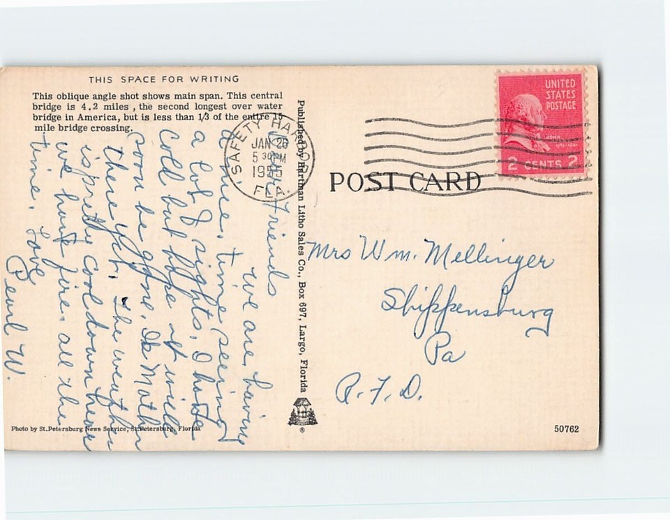 Postcard Sunshine Skyway St. Petersburg Florida USA | eBay