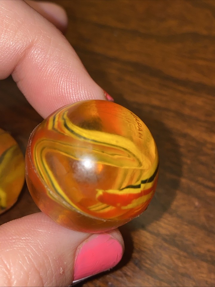 Vintage 1960s Rubber Super Ball Multi Color Clear Swirl Bouncy Toy lot ...