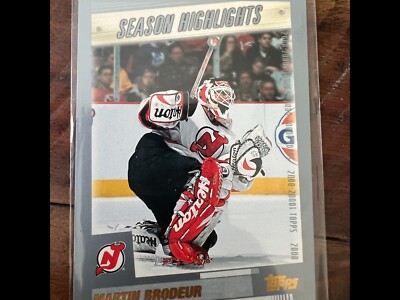 2000-01 Topps - #326 Martin Brodeur Season Highlights First Victory ...