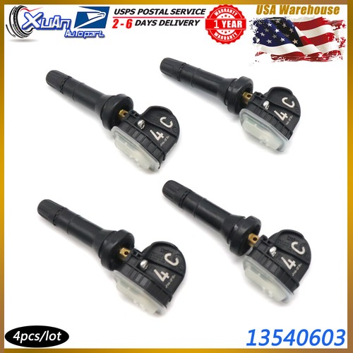 4x Snap-In TPMS Tire Pressure Sensor 13540603 for GMC Sierra Chevy ...