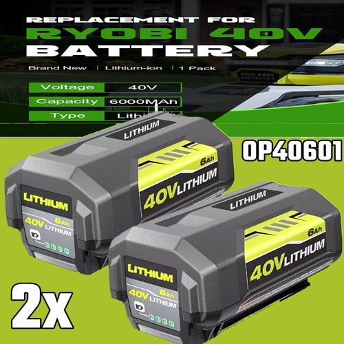 1/2pack 6.0Ah Battery For Ryobi 40 Volt Lithium OP4050 OP4040 OP40602 ...