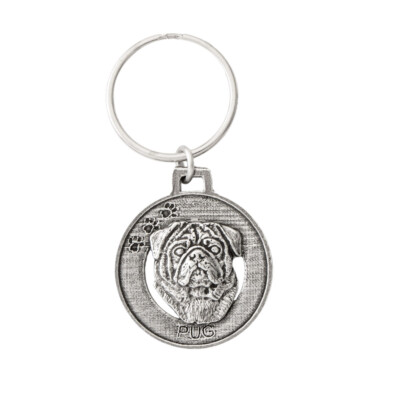 Creative Pewter Designs Pug Dog Pewter KeyChain, Key Fob, D148KC | eBay