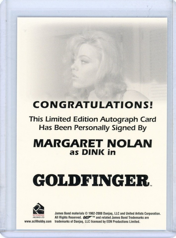 MARGARET NOLAN as DINK 2009 Rittenhouse JAMES BOND 007 ARCHIVES ...