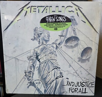 Metallica And Justice for all Elektra 12" 2 LP Sealed Promotional copy ...