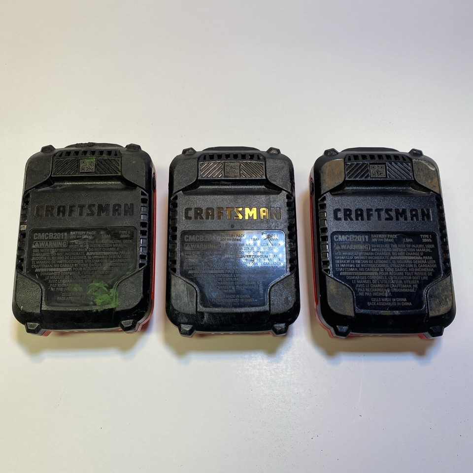 Craftsman CMCB124 4.0A V20 Dual-Port Battery Charger & (3) CMCB2011 ...