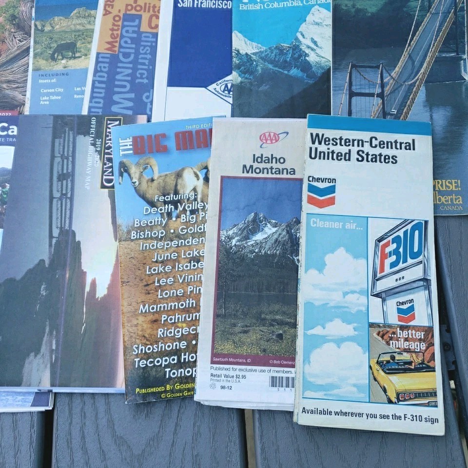 Lot of 85 Vintage 1960s-90s US States Road Maps Travel Parks AAA OIL ...