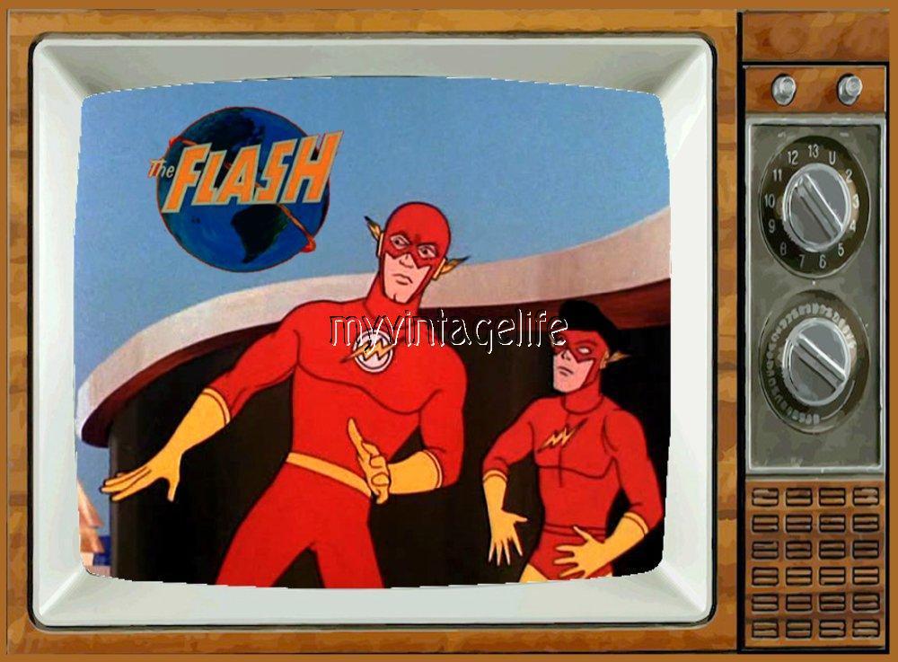 THE FLASH & KIDS FLASH Fridge MAGNET 2" x 3" art SATURDAY MORNING ...