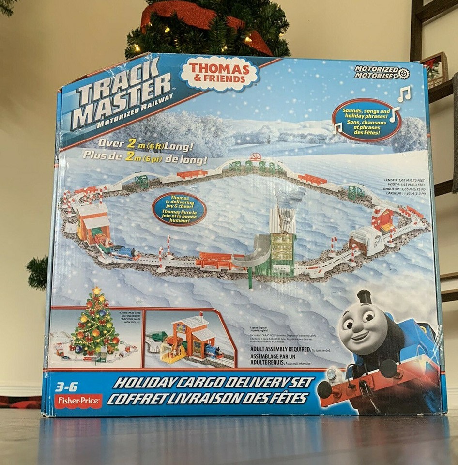 New In Box THOMAS & FRIENDS Trackmaster HOLIDAY CARGO DELIVERY SET ...