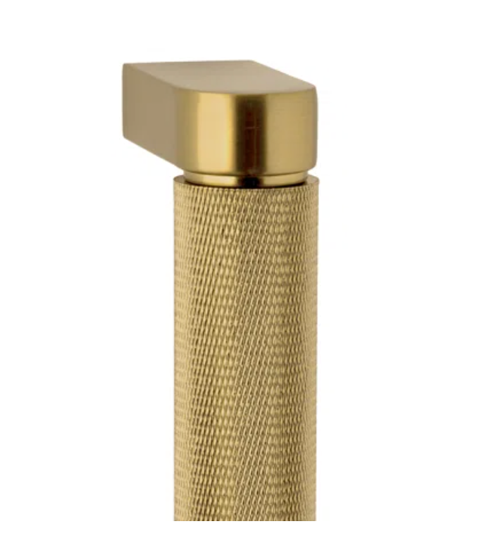 Sumner Street Hardware Kent Knurled 12 in. (305 mm) Satin Brass ...