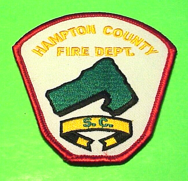 HAMPTON COUNTY SOUTH CAROLINA SC 3 1/2" FIRE DEPT PATCH FREE SHIPPING ...