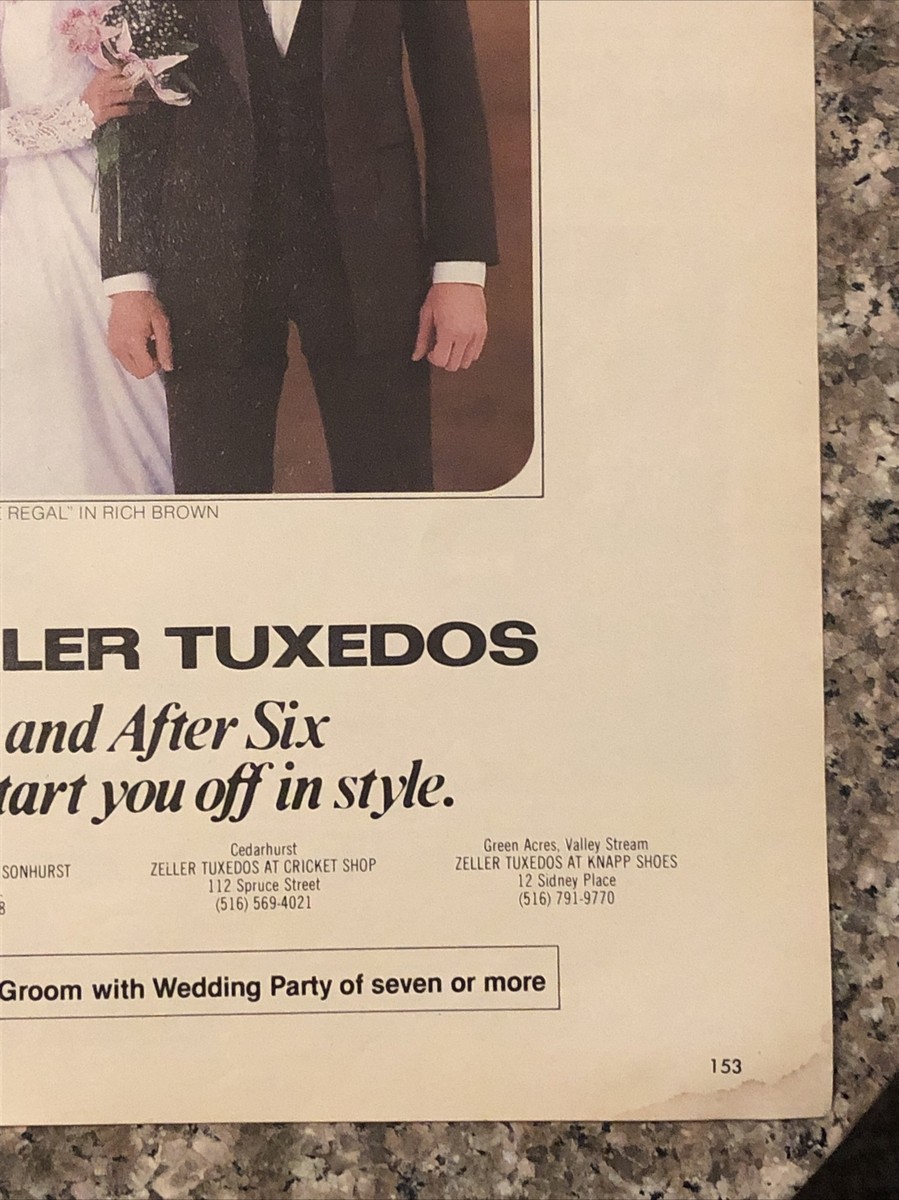 Mens Wedding Tuxedos 1979