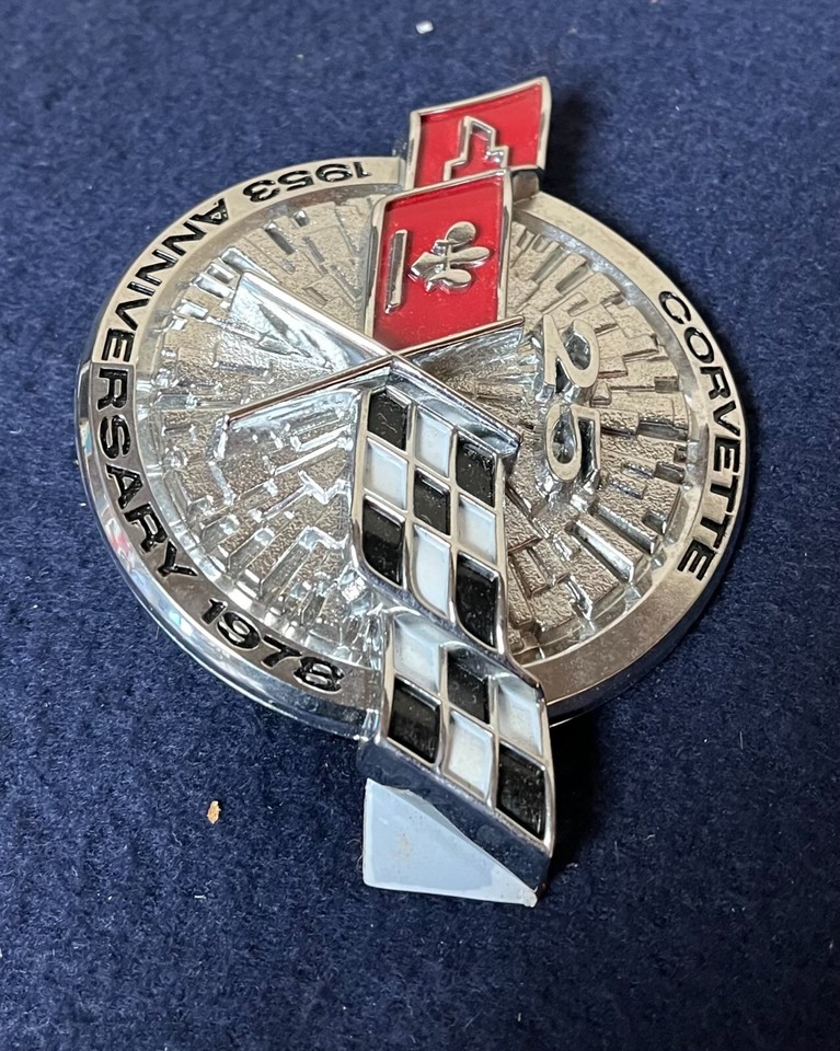 Corvette 25th Anniversary Nose Emblem - 1978 - NOS - GM# 472717 | eBay