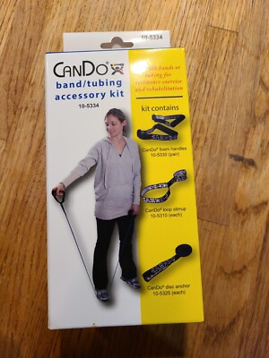 New CanDo Exersising Band Tubing Accessory Kit And Band. Workout ...