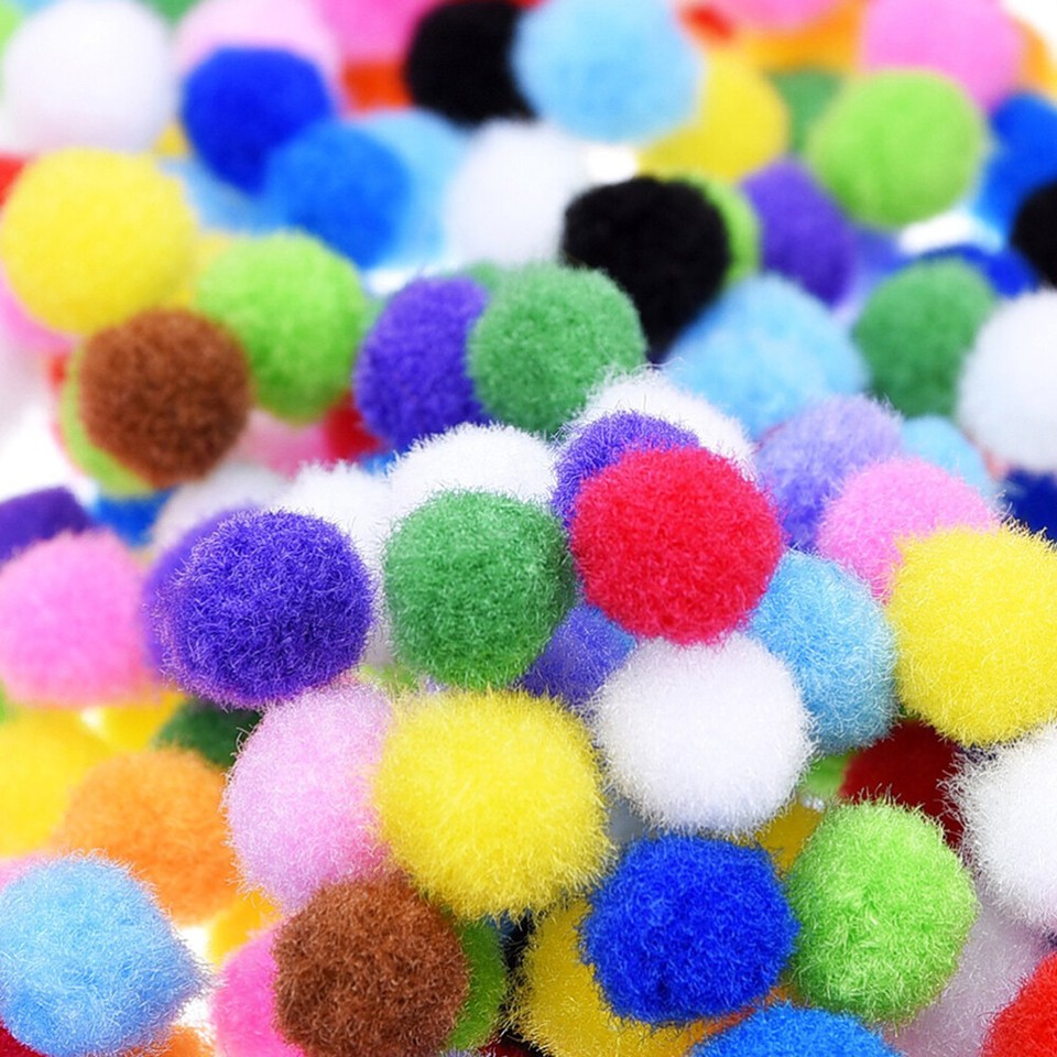 2000 Pcs Fluffy Pipe Cleaners Xmas DIY Plush Ball Pom Flower Poms | eBay