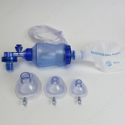 Disposable BVM Resuscitator Set - INFANT 280ml Bag. Pediatric & Neonate ...