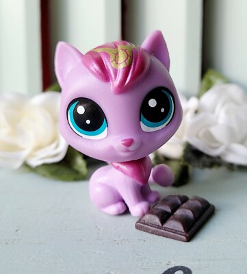Littlest Pet Shop Lucky Crystal Ball "Friday" Pink Gold Cat No# Blue ...