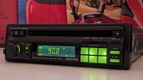ALPINE 7803MS DETACHABLE FASCIA TYPE CD PLAYER FM/AM RADIO - BT ...