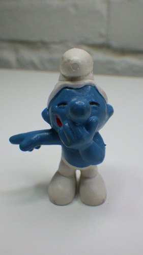 Smurfs Laughing Smurf Pointing Joker 20011 Rare Vintage Display ...