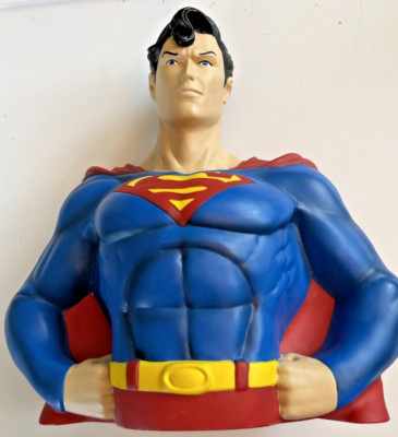 Superman Coin Bank, Plastic Bust, by DC Comics | eBay