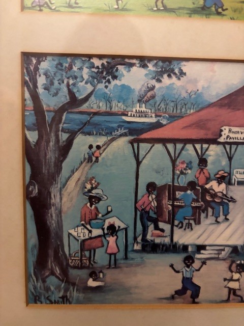 Beatrice B. Smith Signed Framed 1984 Two Prints( 5X7) Southern Folk Art ...