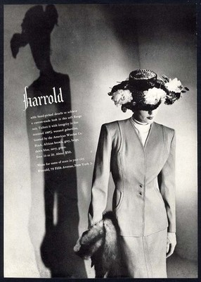 HARROLD 1946 Women Fashion Ad Page Suit and Hat | eBay