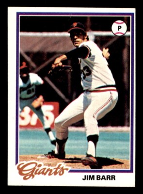 1978 Topps Baseball #62 Jim Barr EX/MT *d2 | eBay