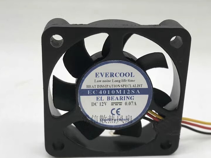 1 pcs EVERCOOL fan EC4010M12SA DC12V 0.07A 4010 4cm 3 wire cooling fan ...