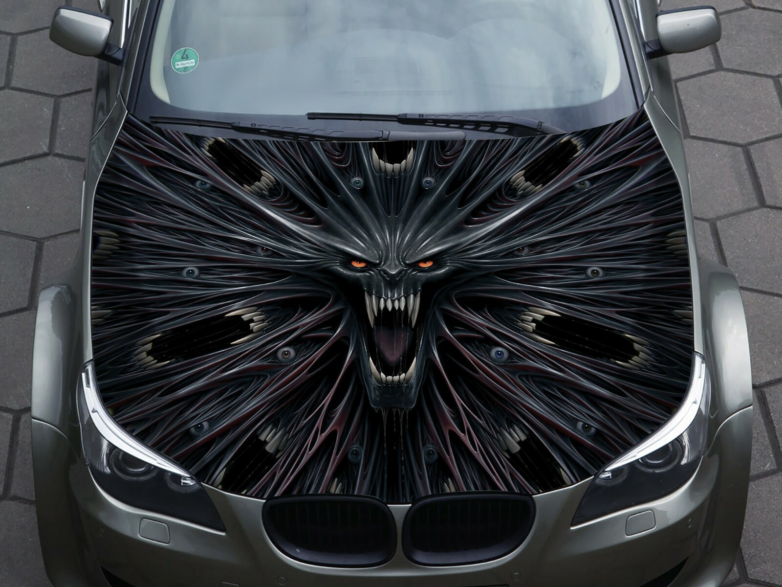 Horror Skull Car Hood Wrap Decal Vinyl Sticker Full Color Graphic Fit