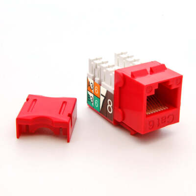 CAT6 RJ45 110 Type Keystone Jack Red | eBay