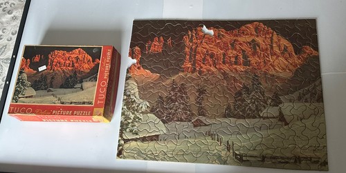 VINTAGE TUCO PICTURE PUZZLE NATURE’S GRANDEUR MISSING 1 PIECE WITH BOX ...