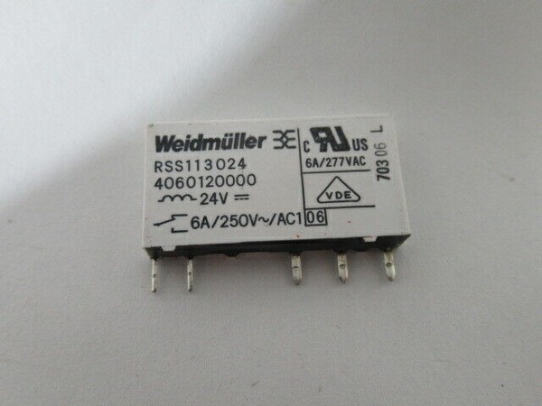 Weidmüller RSS113024 250VAC/ 24VDC AgNi Plug-in Relay for sale online ...