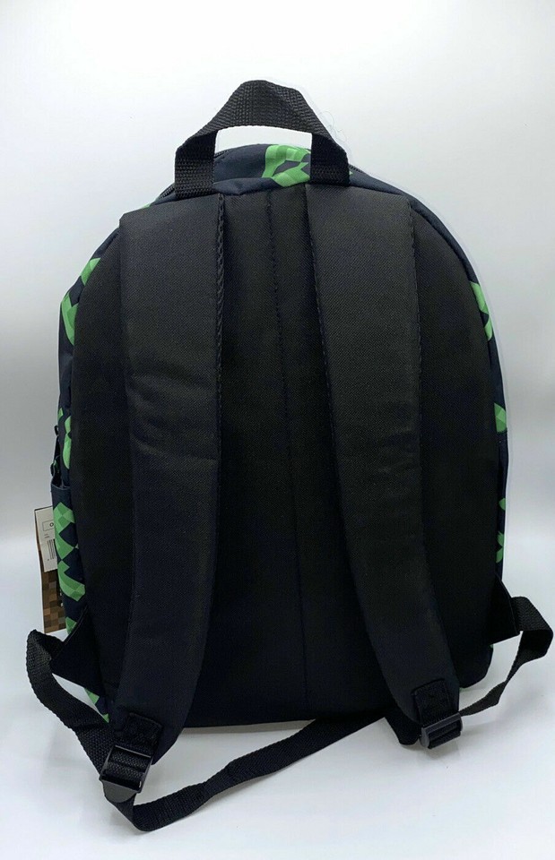 Minecraft CREEPER All Over Print 16" Backpack Book Bag Tote Bioworld ...