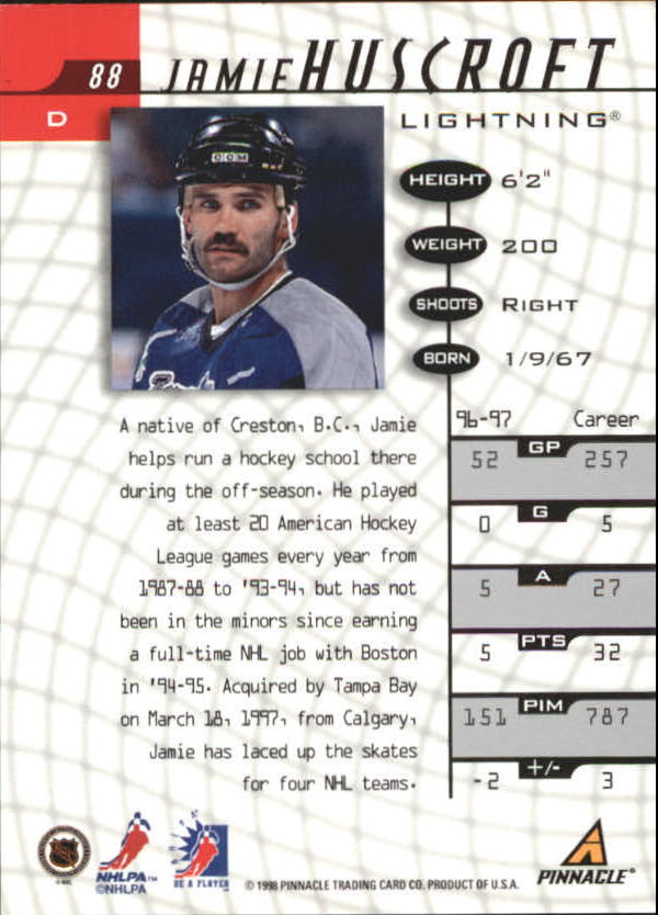 1997-98 Be A Player Autographs #88 Jamie Huscroft - NM-MT | eBay