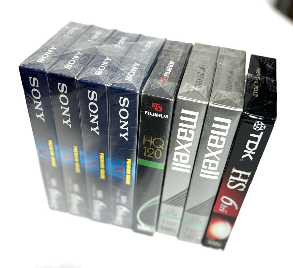 NEW sealed blank vhs tape lot 8 Tapes TDK Maxell Sony | eBay