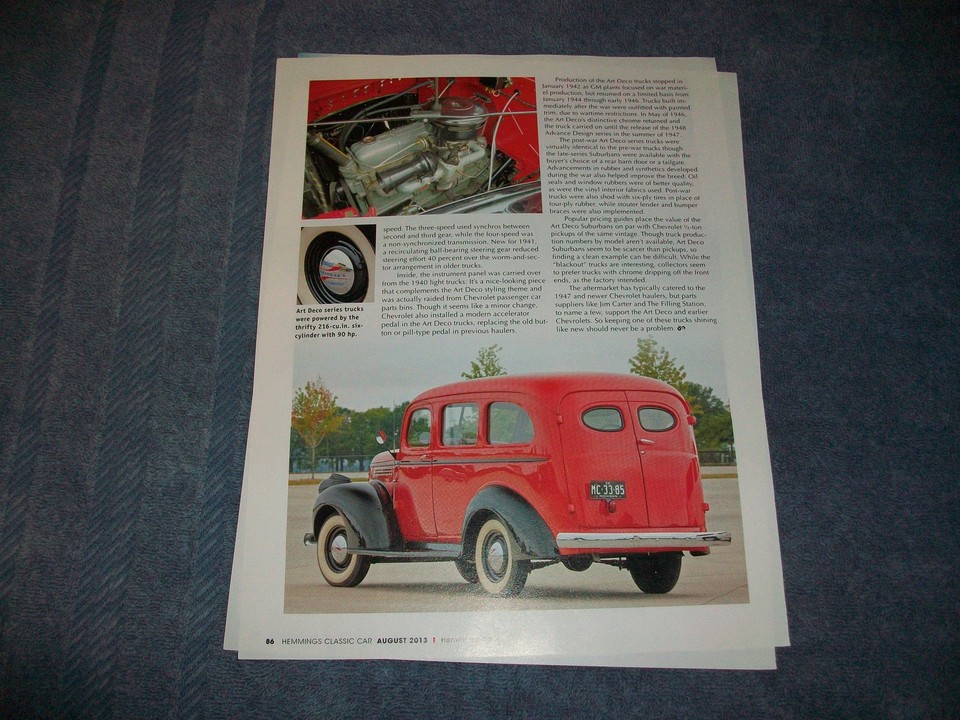 1941-'47 Suburban Carryall History Info Article "Puttin' on the Glitz ...