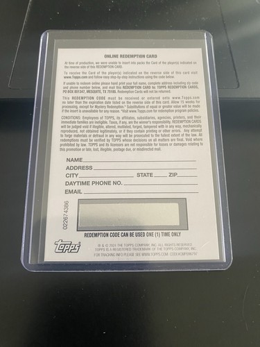 topps online redemption Paul Skenes autograph 2024 stadium club ...