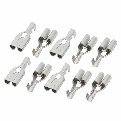 10Pcs Self-locking 6.3mm Width 0.4mm Thick Flag Crimp Terminal ...