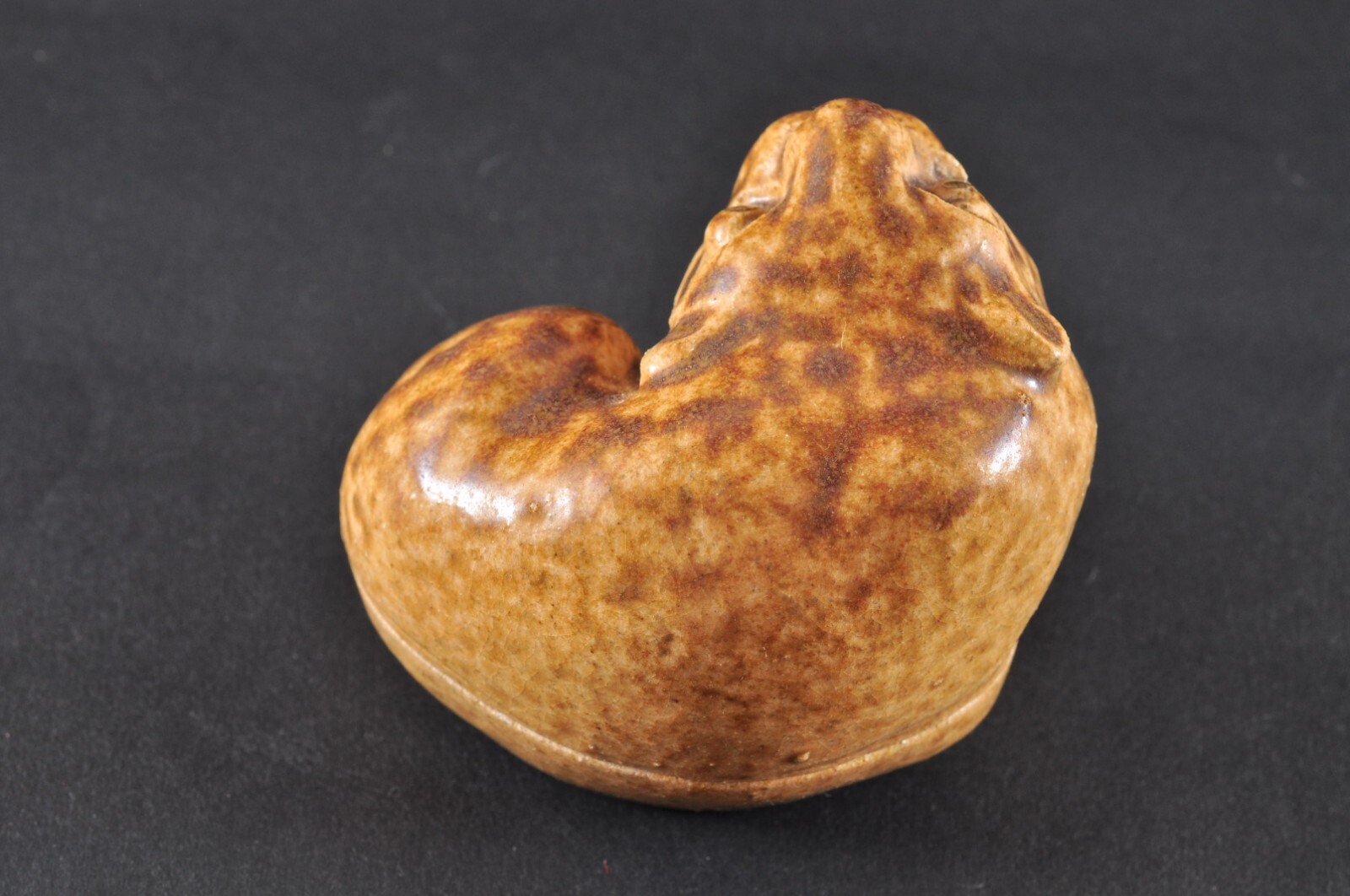 Japanese Incense Container Brown Pottery Tiger Design MINORU-NISHIKAWA ...