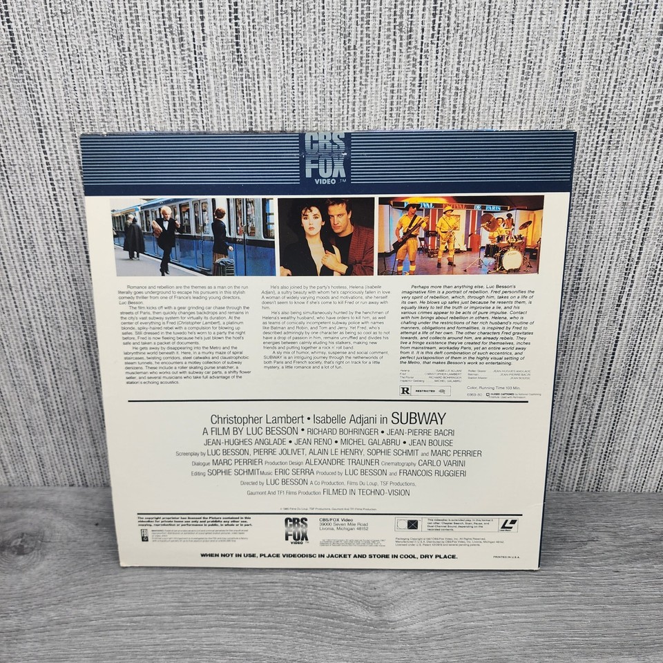 Subway LaserDisc CAV 1987 Stereo Extended Play CBS Fox | eBay