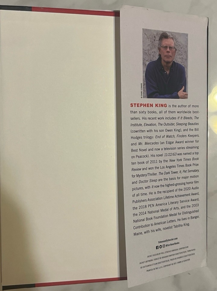 SIGNED 1ST SCRIBNER HARDCOVER ED + 1ST PRINTING - Billy Summers by Stephen King 9781982173616| eBay