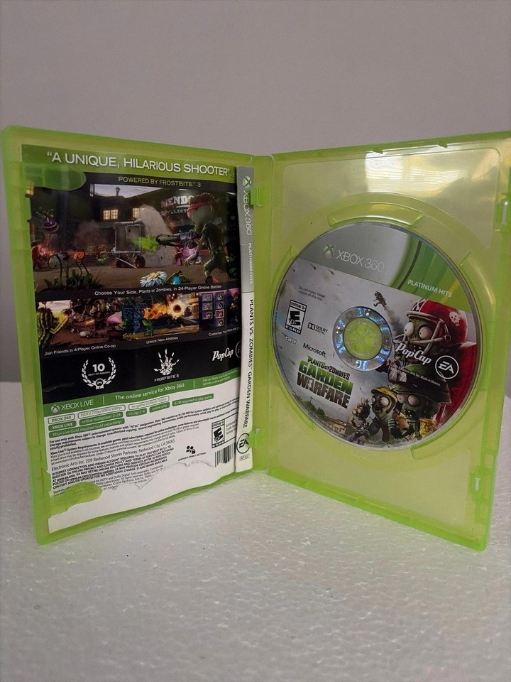 Plants vs Zombies EA Pop Cap Xbox 360 Platinum Hits Game | eBay