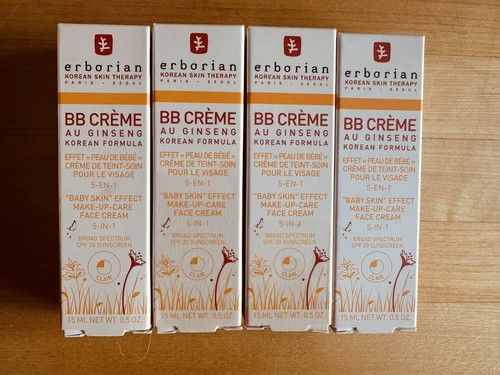 ERBORIAN $96 Value BB Cream Clair 4 X 15ml Travel Size SPF20 Baby Skin ...