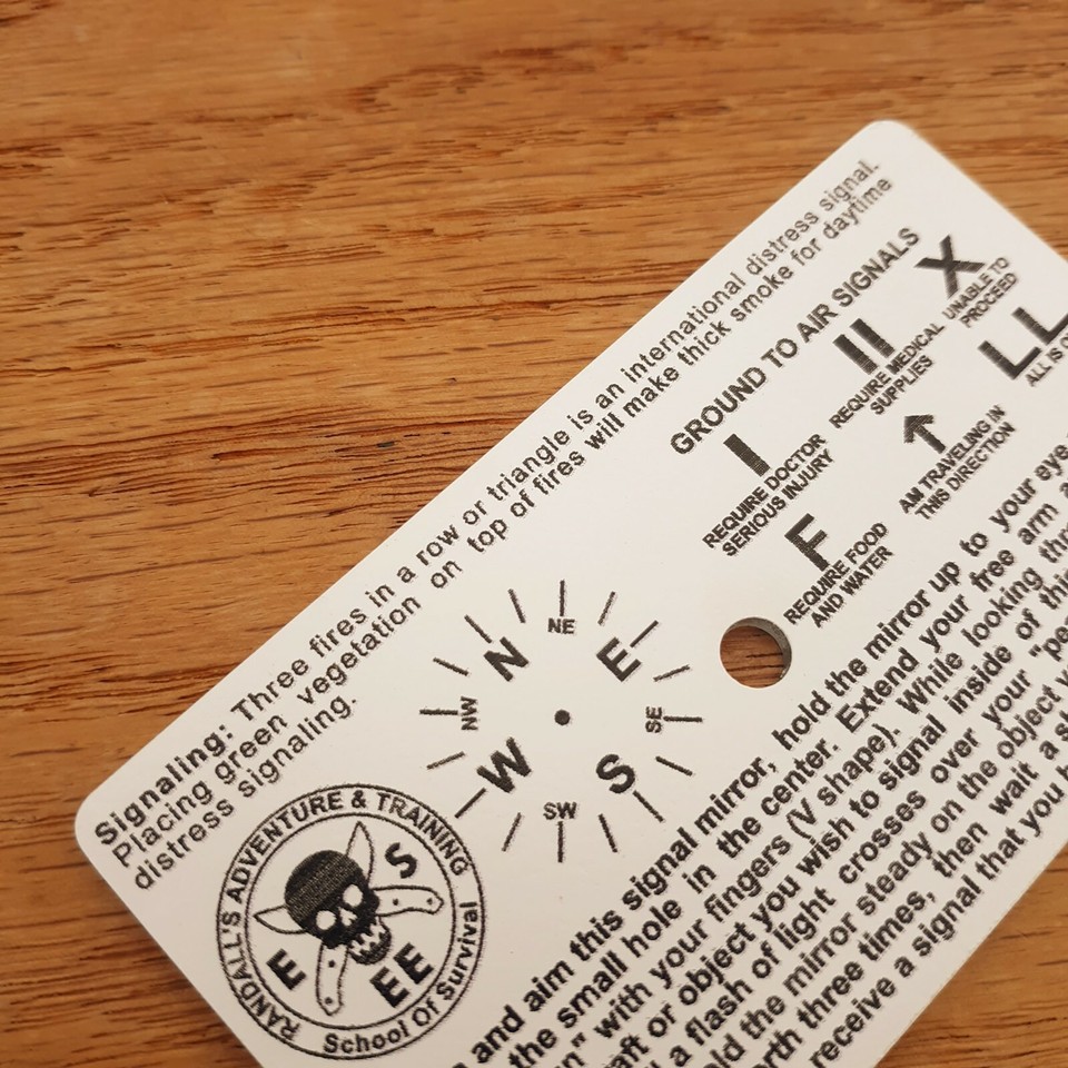 ESEE RAT Signal Mirror Dimensions: 3" * 2.13" Signals And Instructions ...