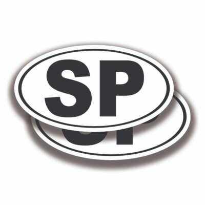 SP INITIALS STICKERS 2 Decals Bogo Car Truck Bumper Window | eBay