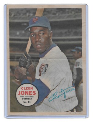 Cleon Jones #13 - 1967 Topps Baseball Pin-Ups (5" x 7") | eBay