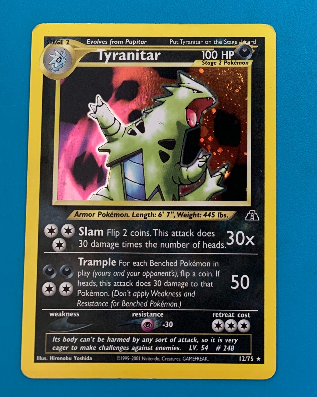 Tyranitar 12/75 Neo Discovery Set Holo Rare Vintage Pokemon Card ...