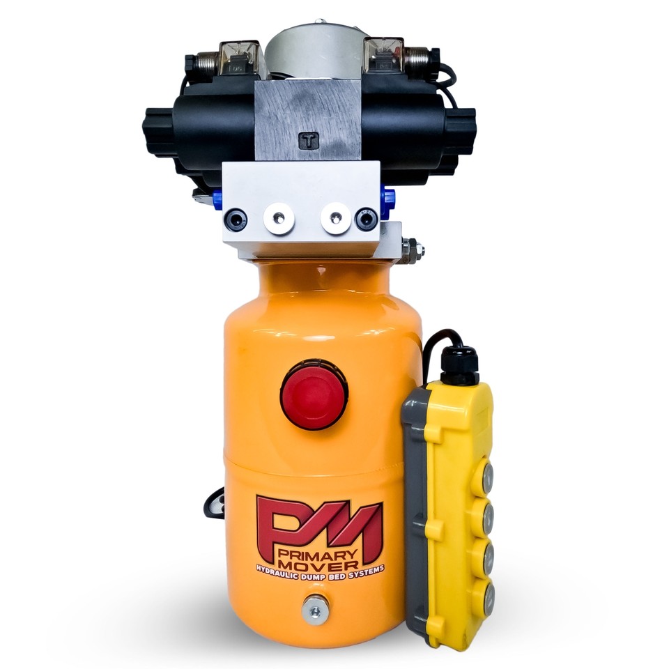 Primary Mover 12V Dual Double-Acting Hydraulic Dump Trailer Pump (Steel ...