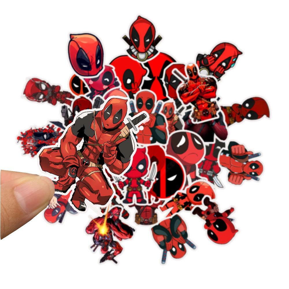 Deadpool Stickers Skateboard Vinyl Laptop Luggage Decals H20 Flask ...