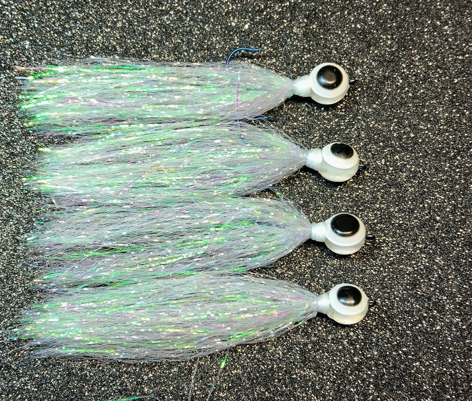 4 Gray Ghost Flash Float & Fly Jigs for Crappie, Blue Gill, Walleye ...